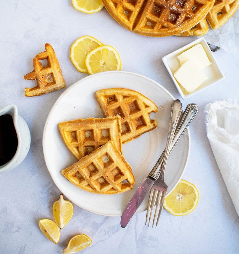 Meyer Lemon Waffles - Cherry on My Sundae
