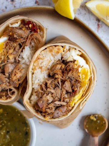 Pork Sisig Burrito - Cherry on My Sundae