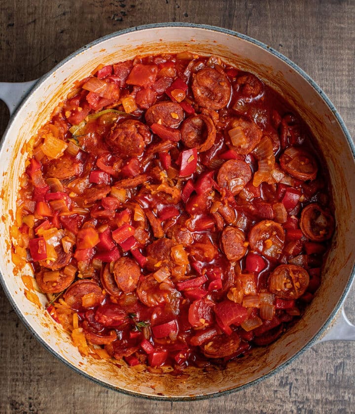 Chickpea Sofrito Soup with Sausage - Cherry on My Sundae