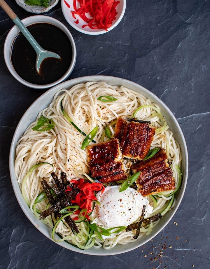 Cold Ramen Noodles with Broiled Unagi - Cherry on my Sundae