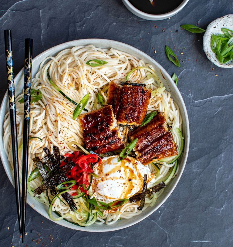 Cold Ramen Noodles with Broiled Unagi - Cherry on my Sundae