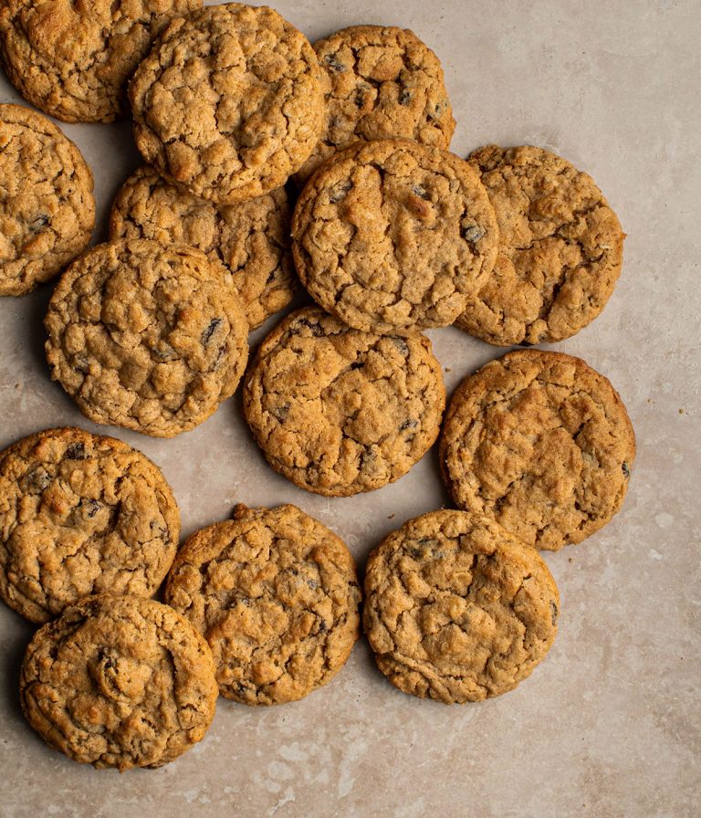 Peanut Butter Oatmeal Spiked Raisin Cookies - Cherry on My Sundae