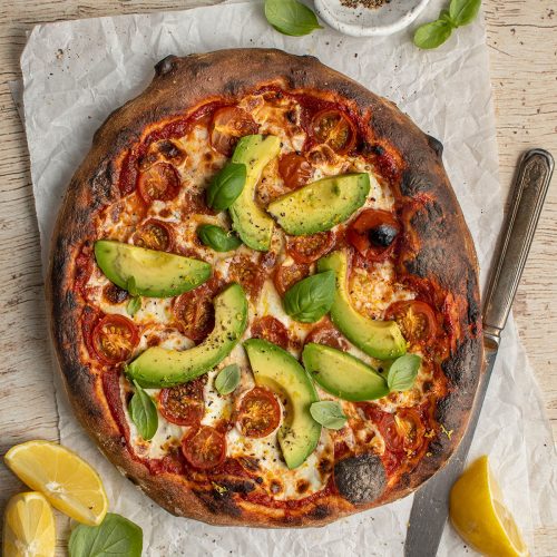Avocado Tomato Pizza - Cherry on My Sundae