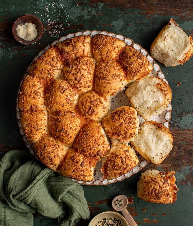 Everything Bagel Cheesy Monkey Bread - Cherry on My Sundae