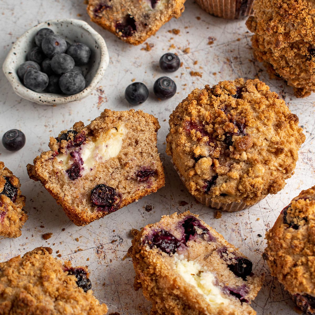 Blueberry Cheesecake Muffins - Cherry on My Sundae