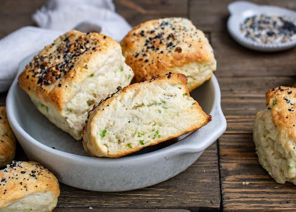 Everything Bagel Scallion Biscuits - Cherry on My Sundae