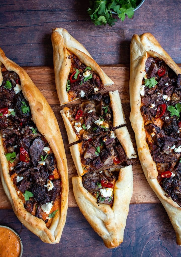 Turkish Pide with Braised Short Ribs - Cherry on My Sundae