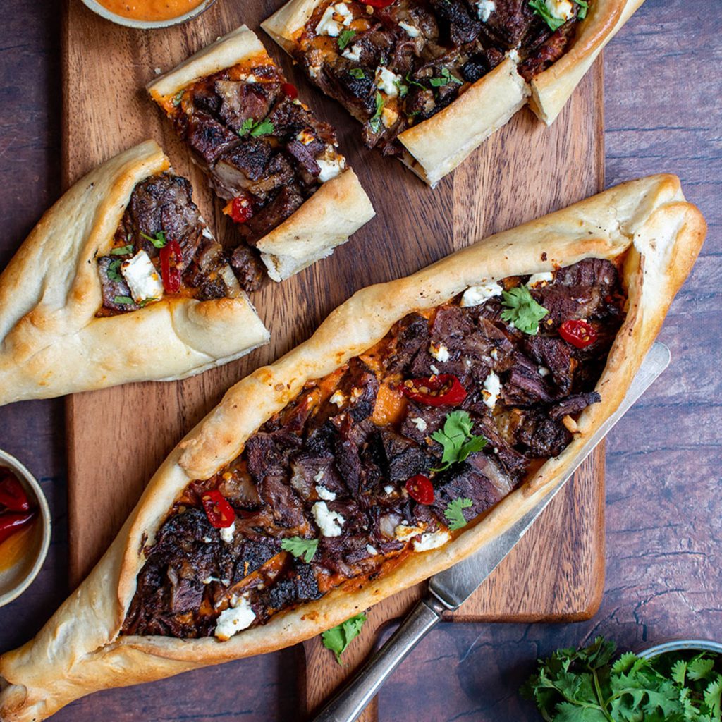 Turkish Pide with Braised Short Ribs - Cherry on My Sundae