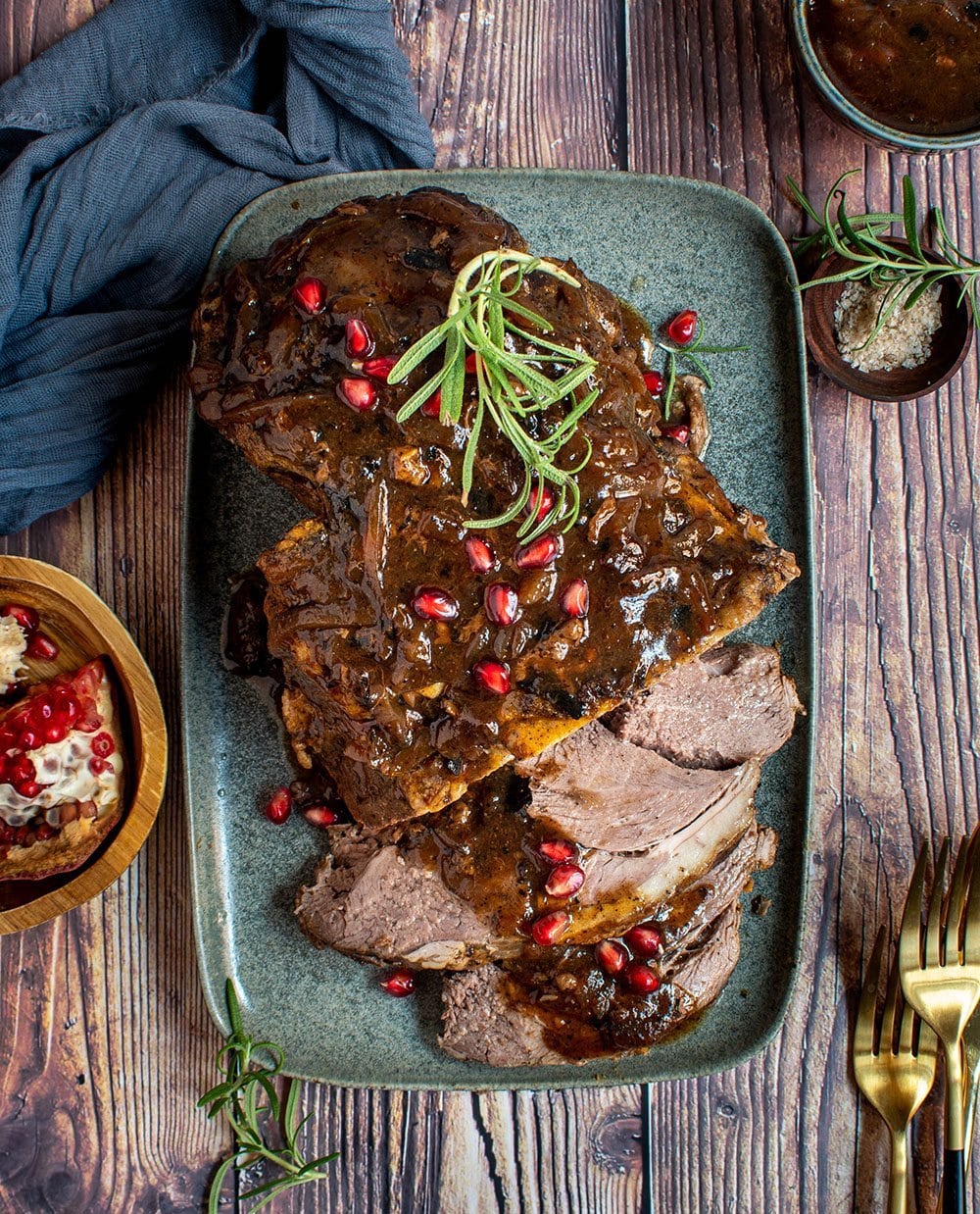 Pomegranate Beer Braised Lamb Shoulder - Cherry on My Sundae