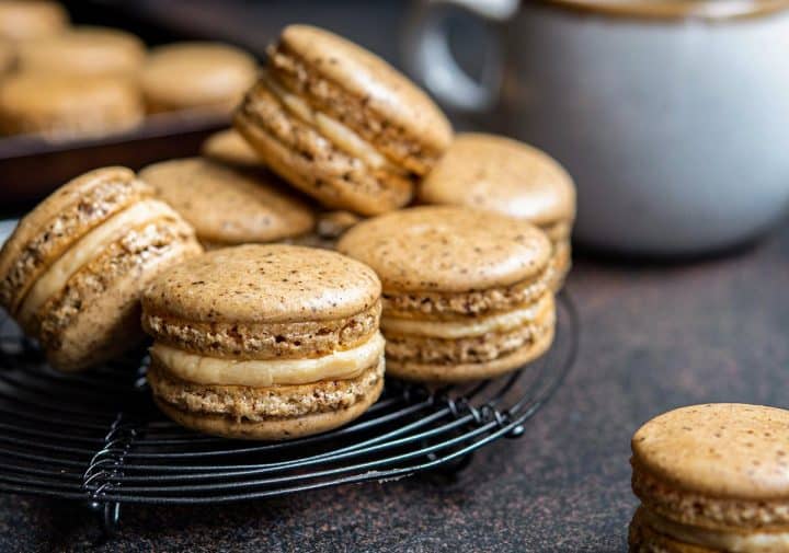 Caramel Macchiato Macarons - Cherry on My Sundae