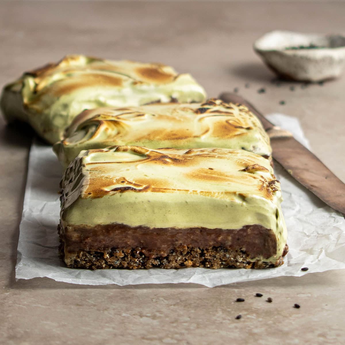 Matcha Black Sesame S'mores Bars - Cherry on My Sundae
