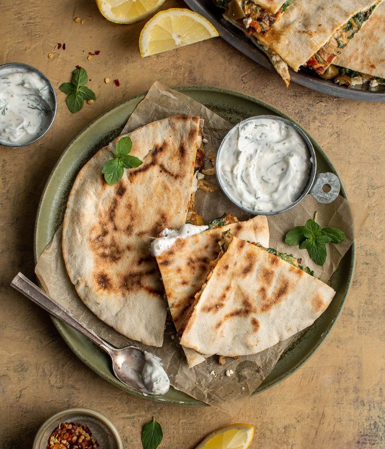Greek Spinach Pita Pocket - Cherry on My Sundae