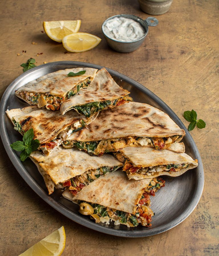 Greek Spinach Pita Pocket - Cherry on My Sundae