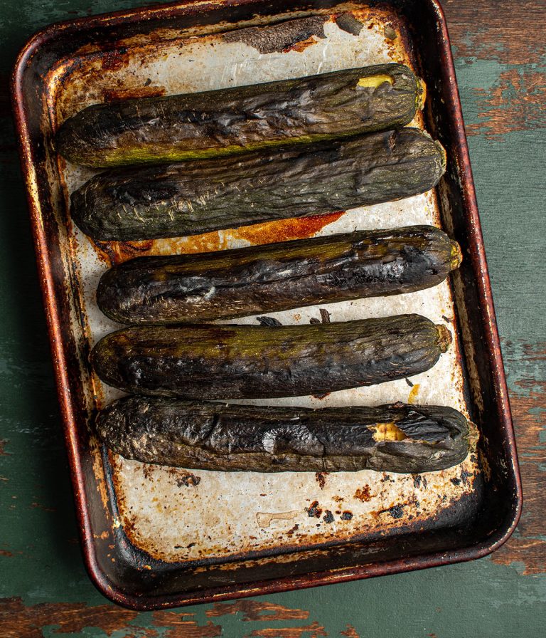 Lebanese Chicken Skewers with Zucchini Babaghanoush - Cherry on My Sundae