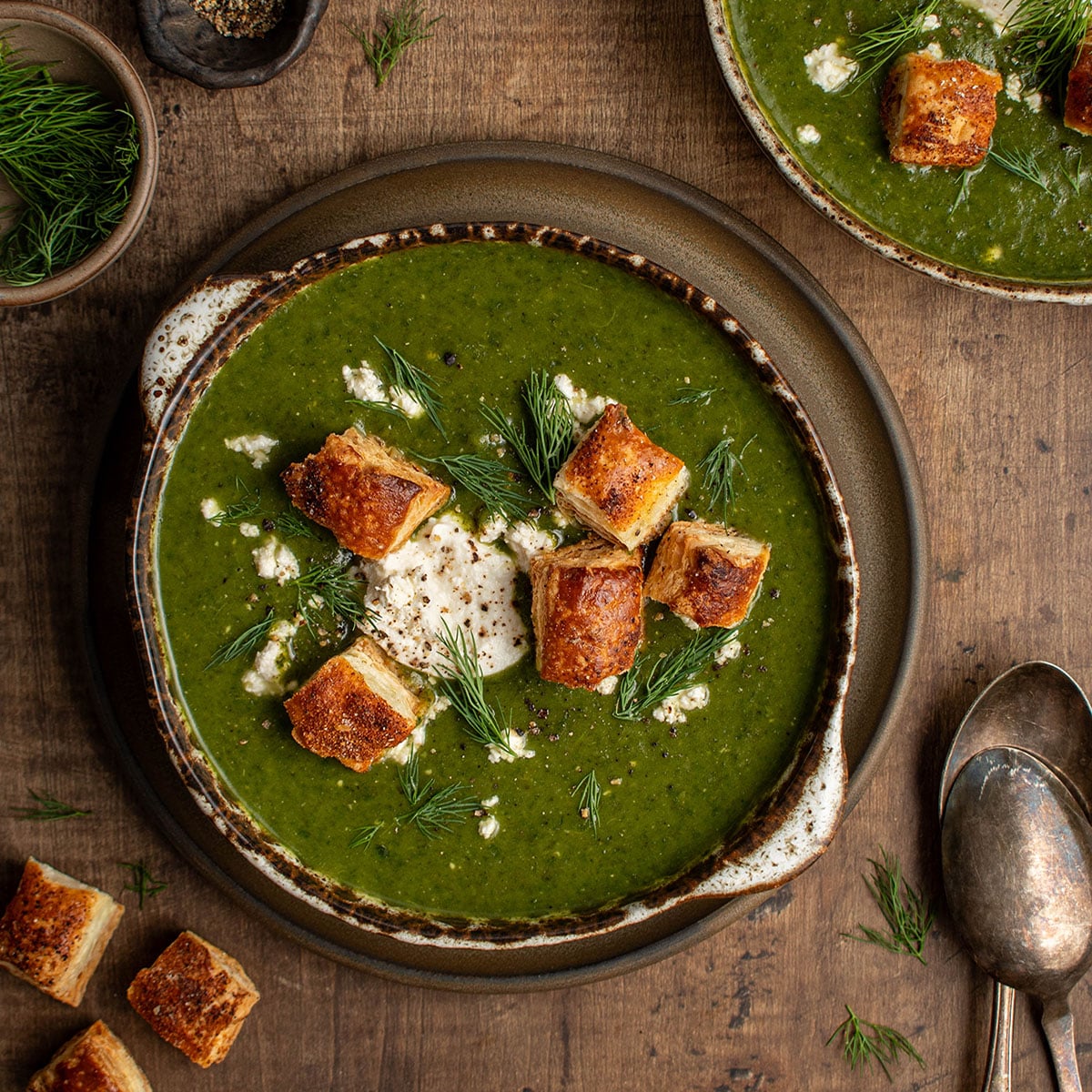 Spanakopita Soup - Cherry on My Sundae