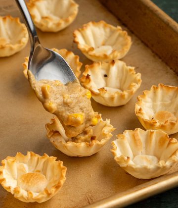 Braised Leek and Corn Phyllo Bites - Cherry on my Sundae