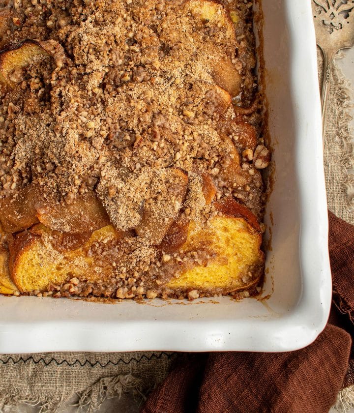 Overnight Eggnog Apple French Toast - Cherry on My Sundae