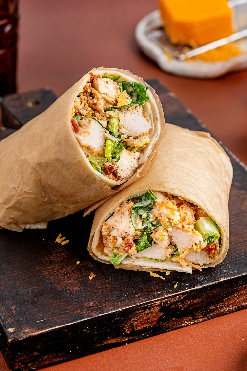 Cheddar Chicken Caesar Wrap - Cherry on My Sundae