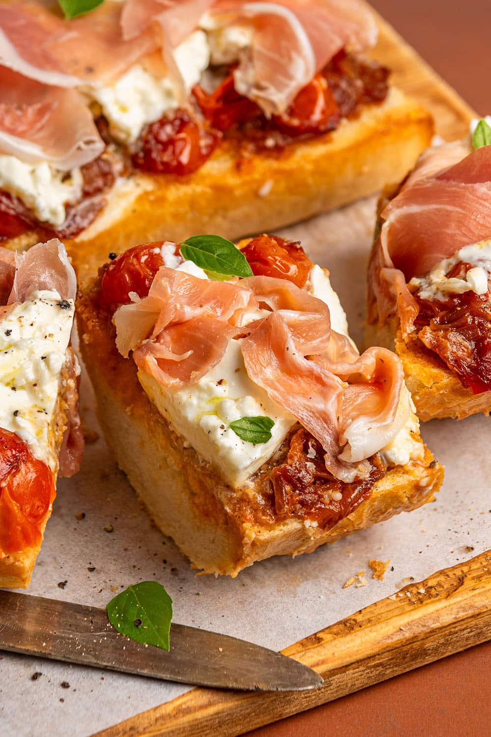 Burrata and Prosciutto French Bread Pizza - Cherry on My Sundae